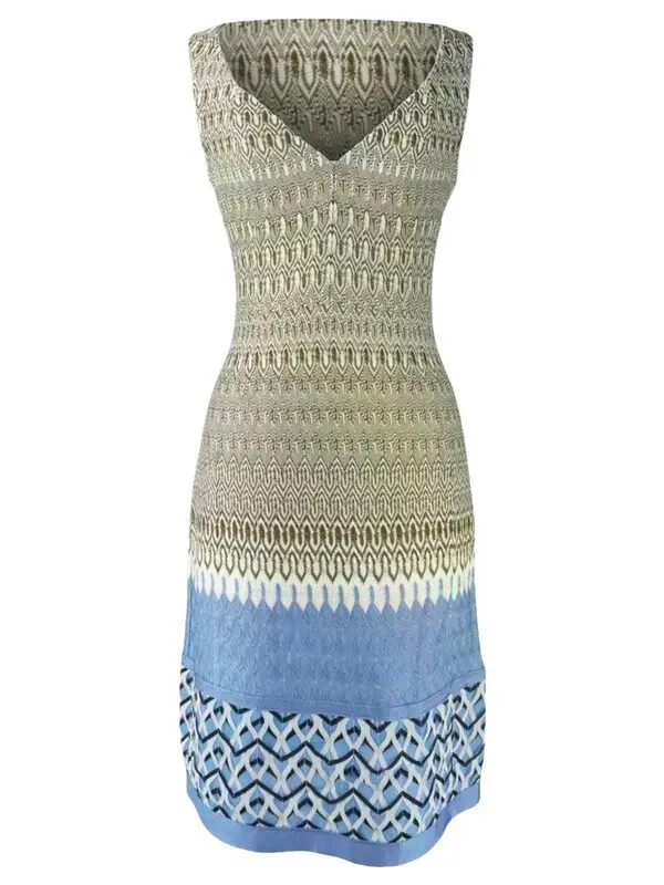 Missoni Patterned V-neck Dress - Neutrals
