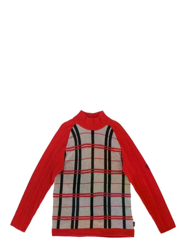 Versace 2000s Checked Jumper - Red