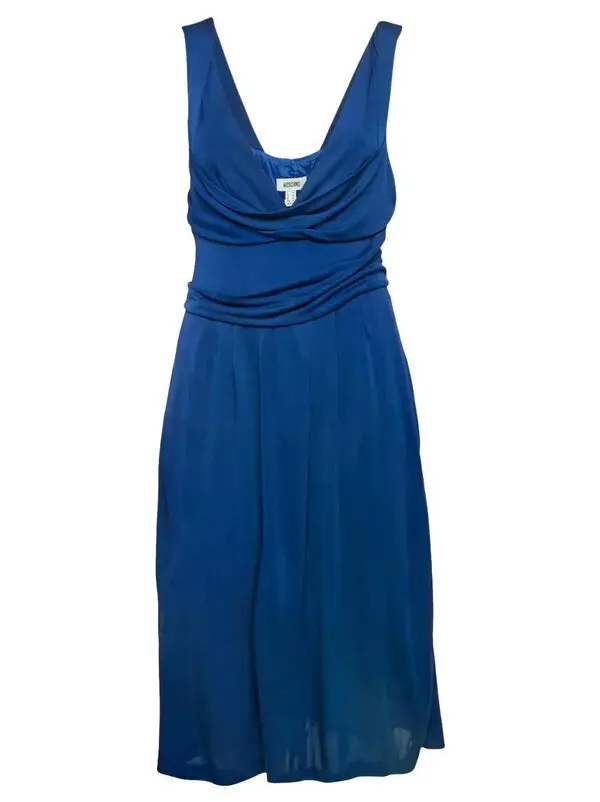 Moschino Draped Sleeveless Dress - Blue