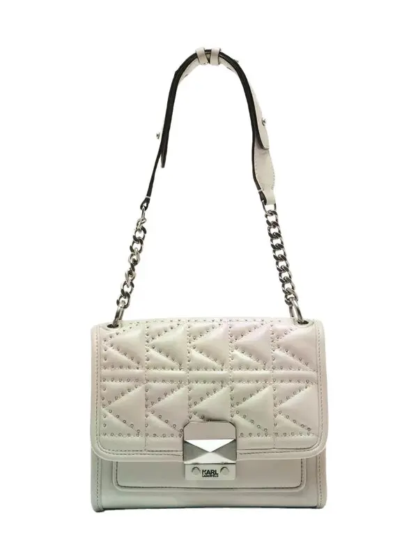 Karl Lagerfeld Leather Crossbody Bag - Neutrals
