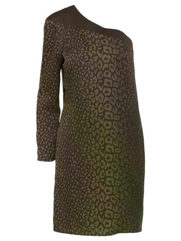 Gucci Leopard Print Mini Dress - Green