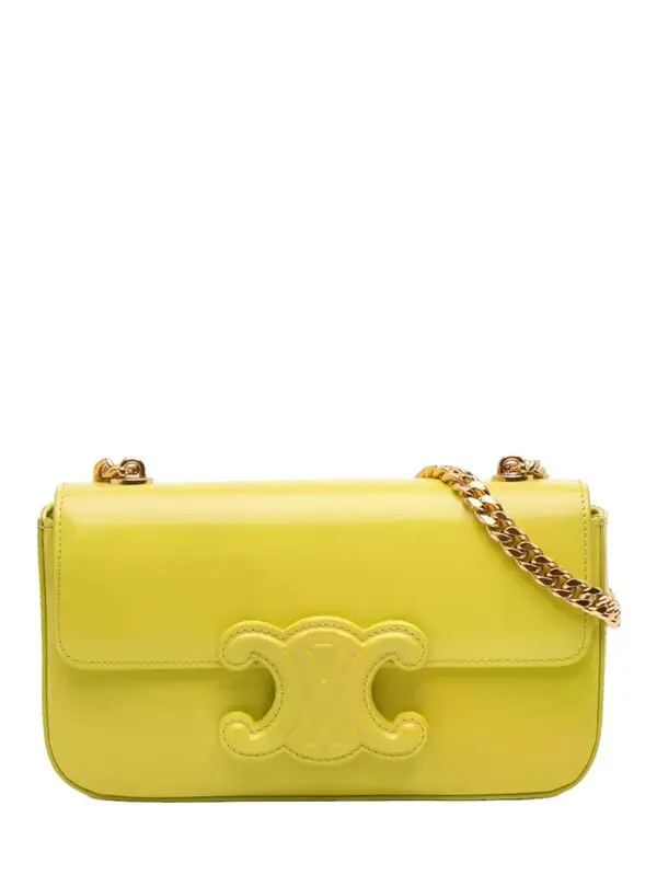 Celine 2012 Cuir Triomphe Chain Shoulder Bag - Yellow