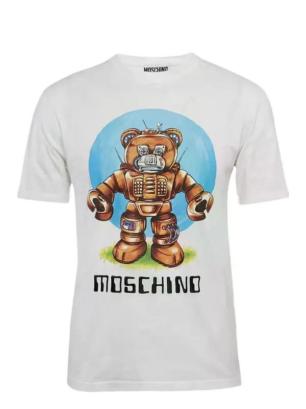 Moschino Teddy-print Cotton T-shirt - White