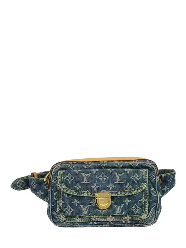 LOUIS VUITTON 2007 Monogram Denim Belt Bag - Blue