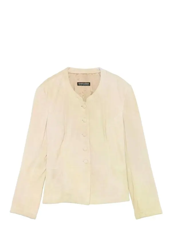 Giorgio Armani 1990s Suede Jacket - Neutrals