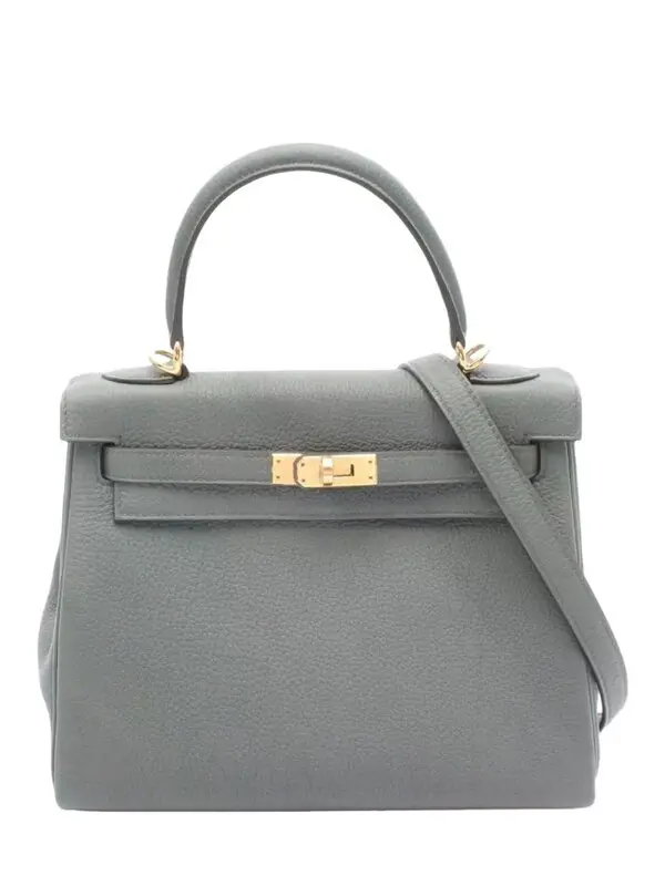 Hermès Kelly 25 Leather Handbag - Grey