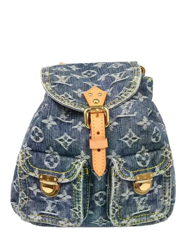 LOUIS VUITTON 2006 Sac A Dos Denim Backpack - Blue