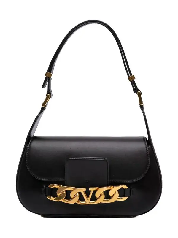 Valentino Garavani Vlogo Chain Shoulder Bag - Black
