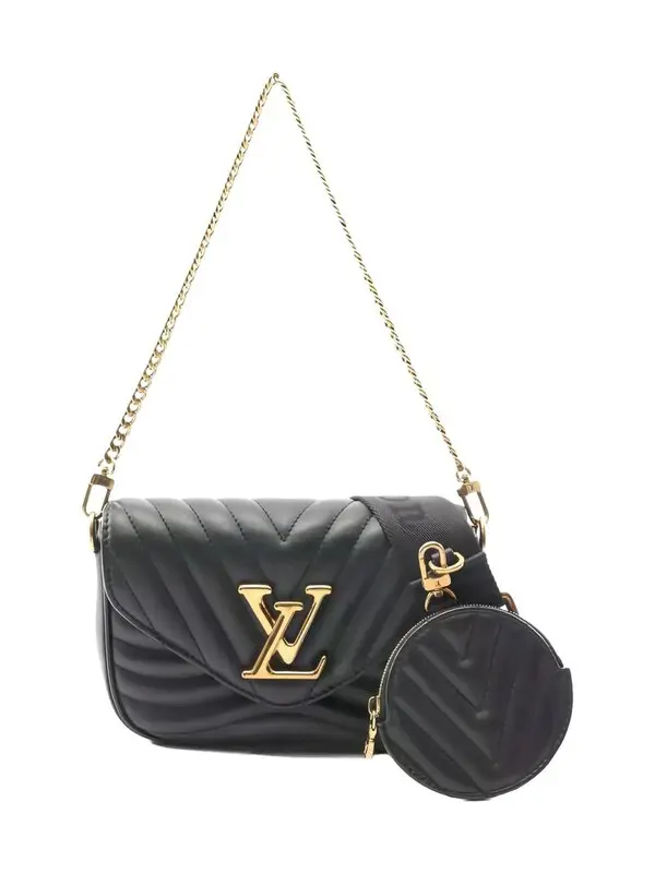 LOUIS VUITTON New Wave Quilted Chain Multi Pochette Shoulder Bag - Black