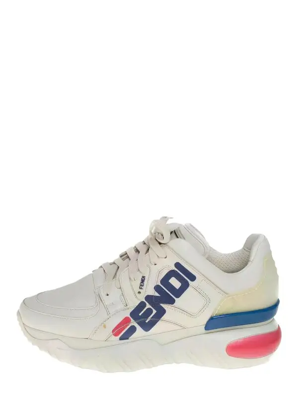 Fendi Logo-embellished Retro Sneakers - White