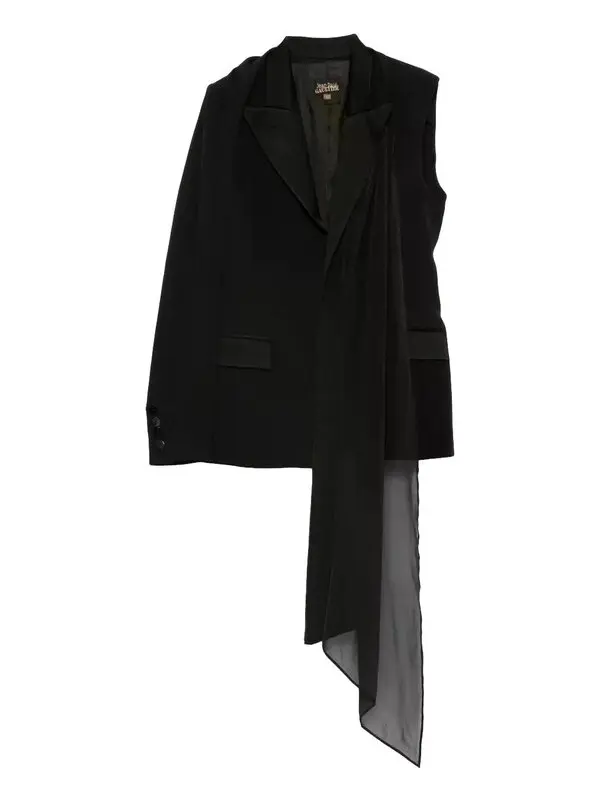 Jean Paul Gaultier 2000s One-sleeve Jacket With Attached Scarf - Black