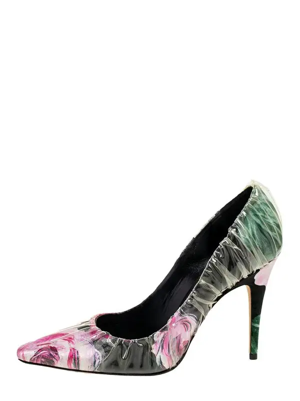 JIMMY CHOO 105mm Floral-print Heeled Pumps - Black