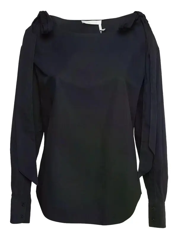 Chloé Shoulder-tie Long-sleeve Blouse - Blue