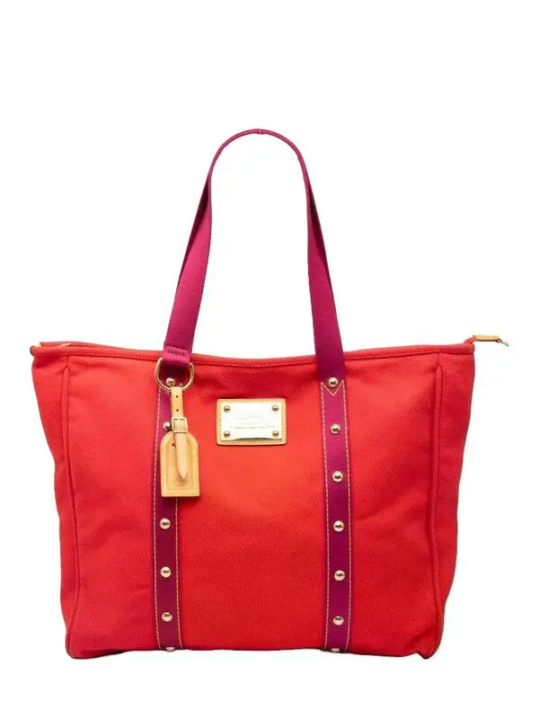 LOUIS VUITTON 2005 Antigua Cabas Gm Tote Bag - Red
