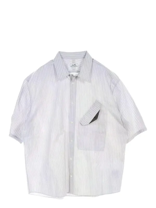 Hermès 2010s Striped Shirt - Grey