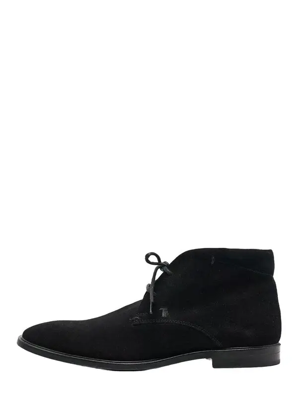 TOD'S Suede Lace-up Desert Boots - Black