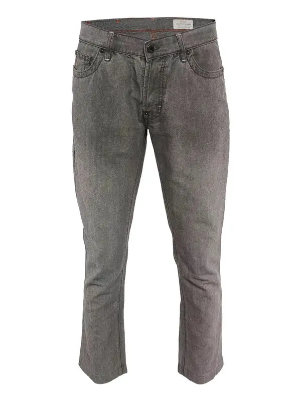 BOSS Leather Patch Trousers - Grey
