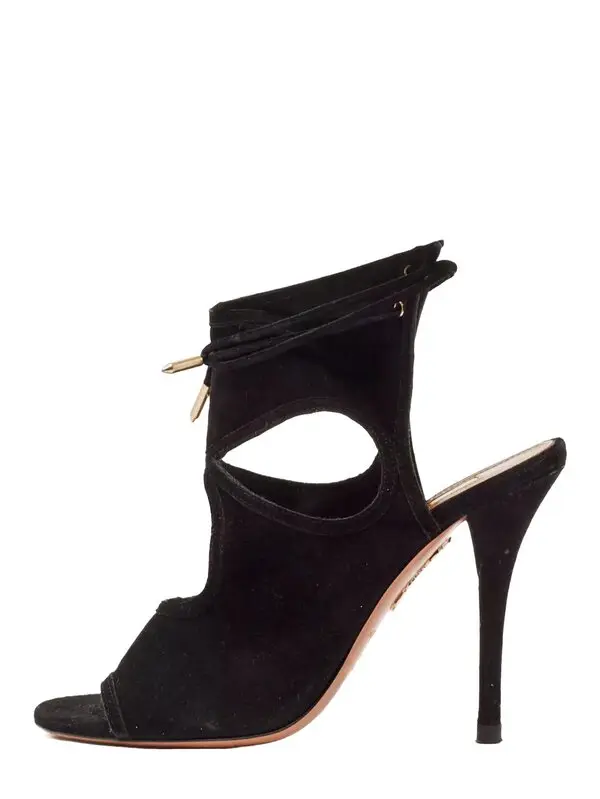 AQUAZZURA Cut-out Open-toe Heels - Black