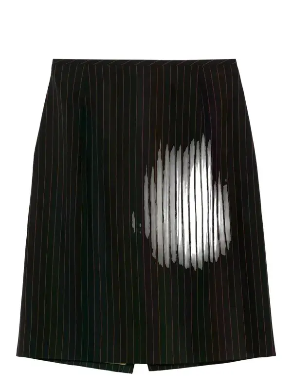 Jean Paul Gaultier 1900s Pinstriped Mini Skirt - Black