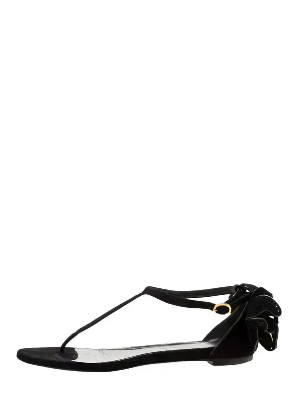 Alexander McQueen Butterfly-detail Leather Sandals - Black