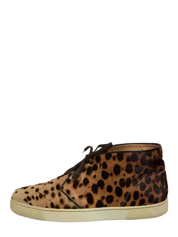 CHRISTIAN LOUBOUTIN Leopard-print Sneakers - Brown