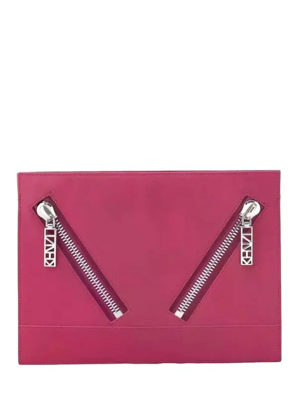 Kenzo Leather Clutch Bag - Pink