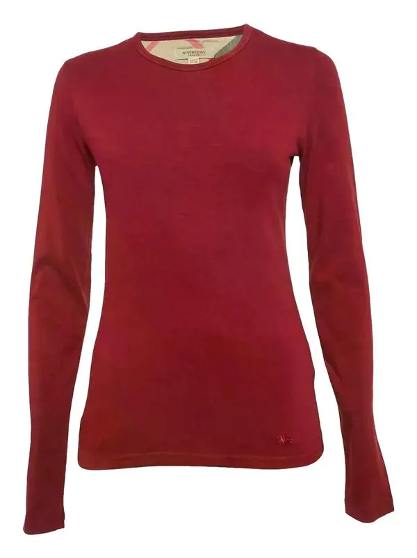 Burberry Long-sleeved Cotton T-shirt - Red
