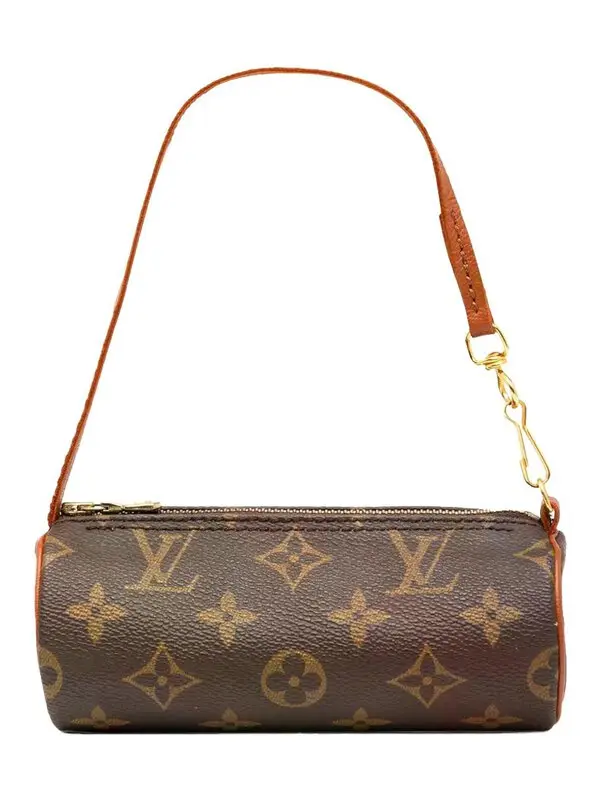 LOUIS VUITTON Monogram Papillon Pochette Handbag - Brown