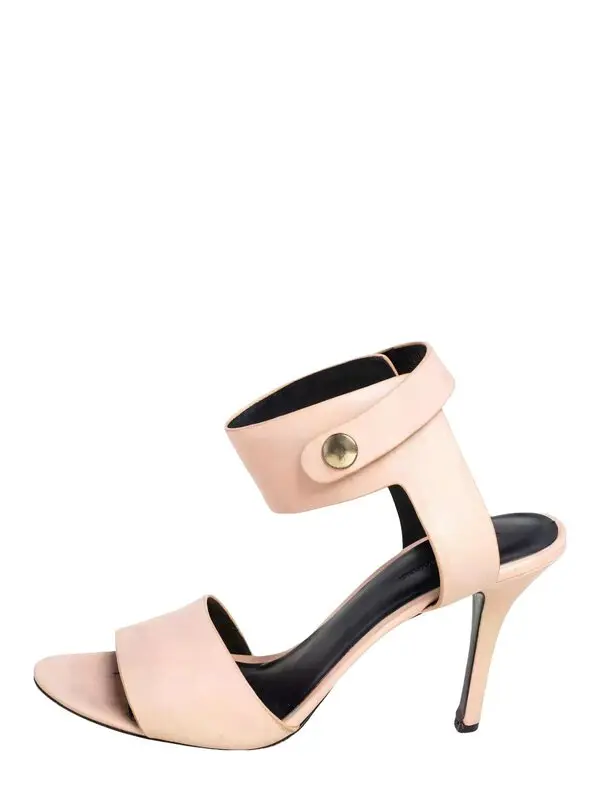 ALEXANDER WANG 100mm Leather Ankle-cuff Sandals - Neutrals