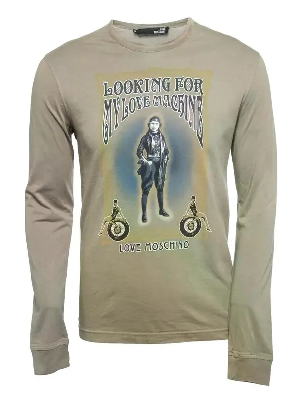 Moschino Graphic-print Long-sleeve T-shirt - Green