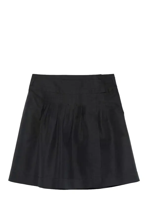 JIL SANDER 2000s Pintuck-detailed Mini Skirt - Blue