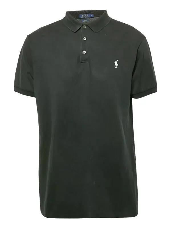 Polo Ralph Lauren Embroidered-logo Polo Shirt - Black
