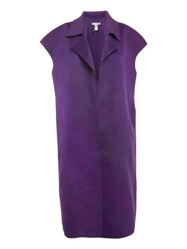 Oscar De La Renta Sleeveless Open-front Coat - Purple