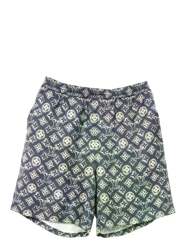 LOUIS VUITTON Monogram-pattern Shorts - Blue