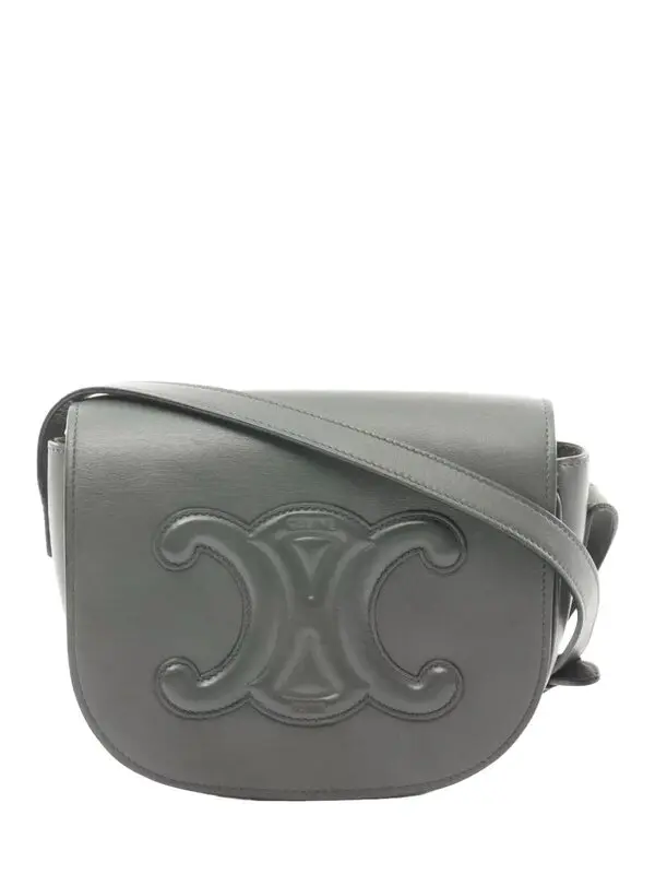 Celine 2010s Folco Cuill Shoulder Bag - Grey