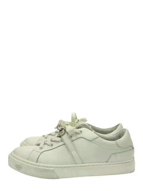 Hermès Leather Lace-up Sneakers - White