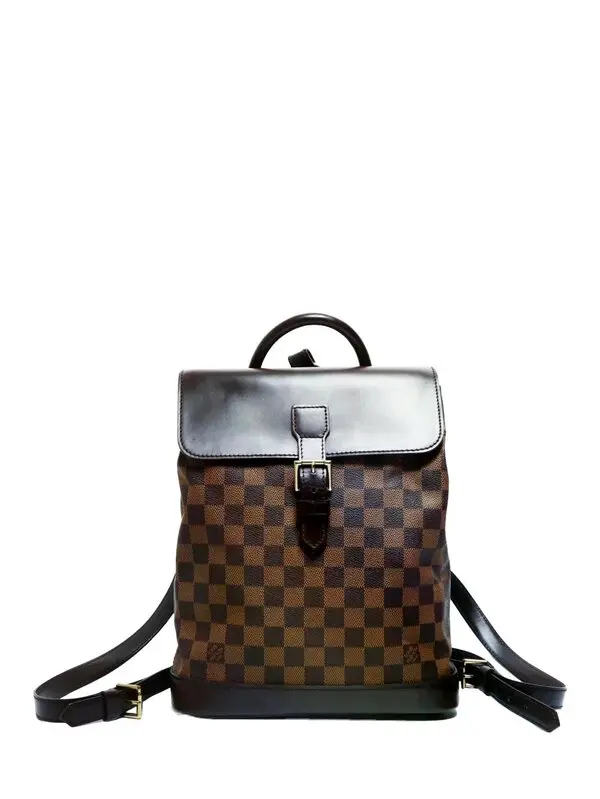 LOUIS VUITTON 2003 Damier Soho Backpack - Brown