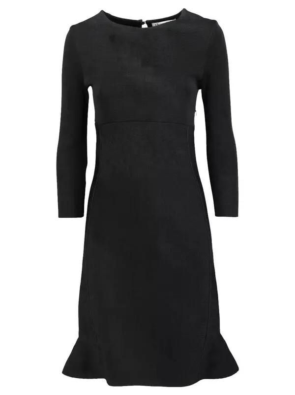 Dior Long-sleeve Midi Dress - Black