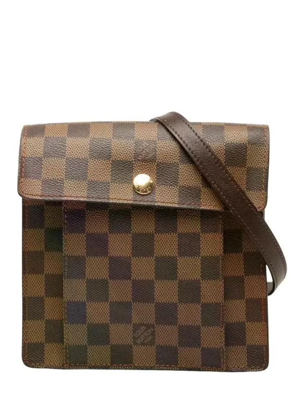 LOUIS VUITTON 2000 Damier Ebene Pimlico Crossbody Bag - Brown