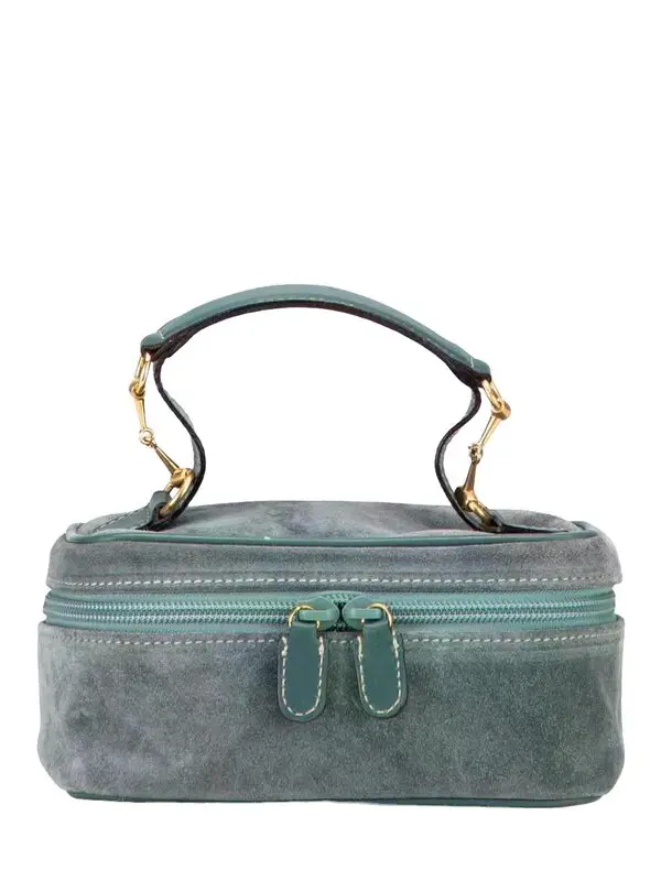 Gucci 20th Century Suede Horsebit Vanity Bag - Blue
