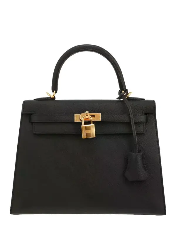 Hermès Kelly 25 Epsom Leather Tote Bag - Black