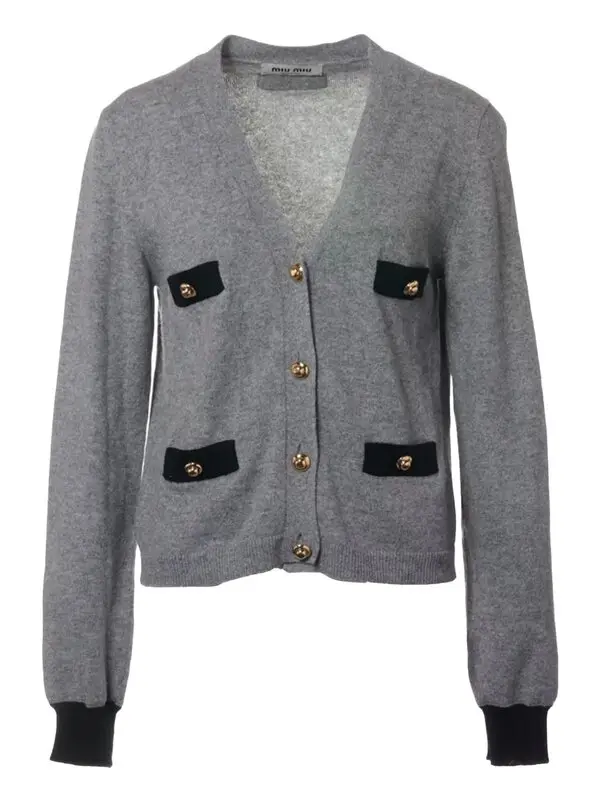 Miu Miu Cashmere Cardigan - Grey