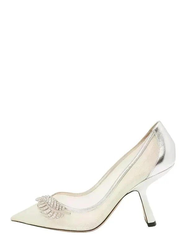 NICHOLAS KIRKWOOD 100mm Leaf-detail Pumps - Neutrals