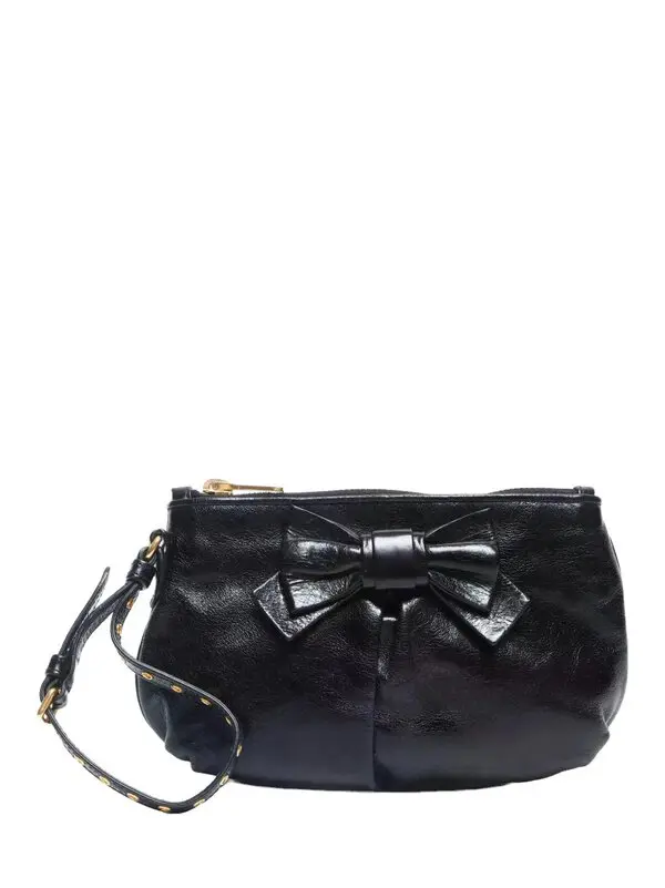 Miu Miu Bow Clutch Bag - Black