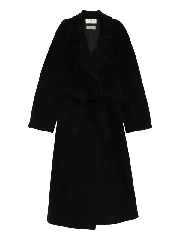 A.N.G.E.L.O. VINTAGE CULT 1990s Belted Virgin Wool Coat - Black