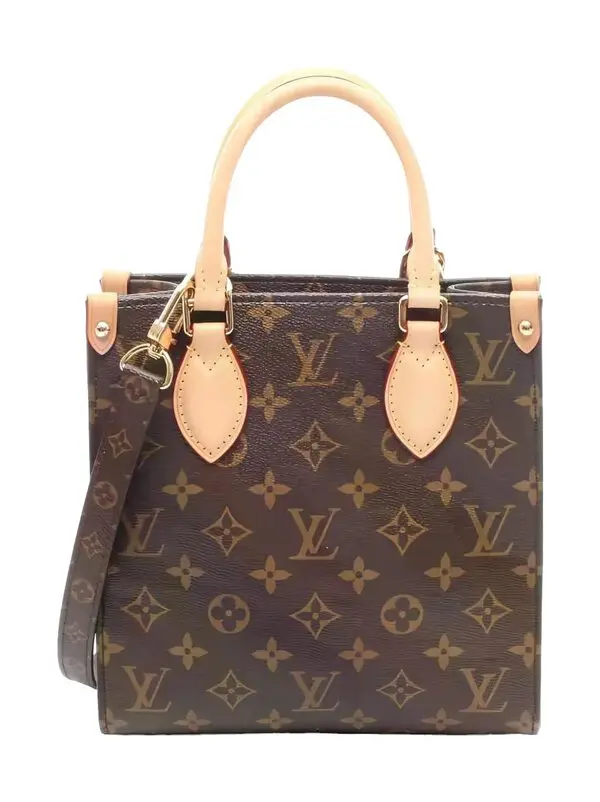 LOUIS VUITTON Sac Plat Bb Monogram Handbag - Brown