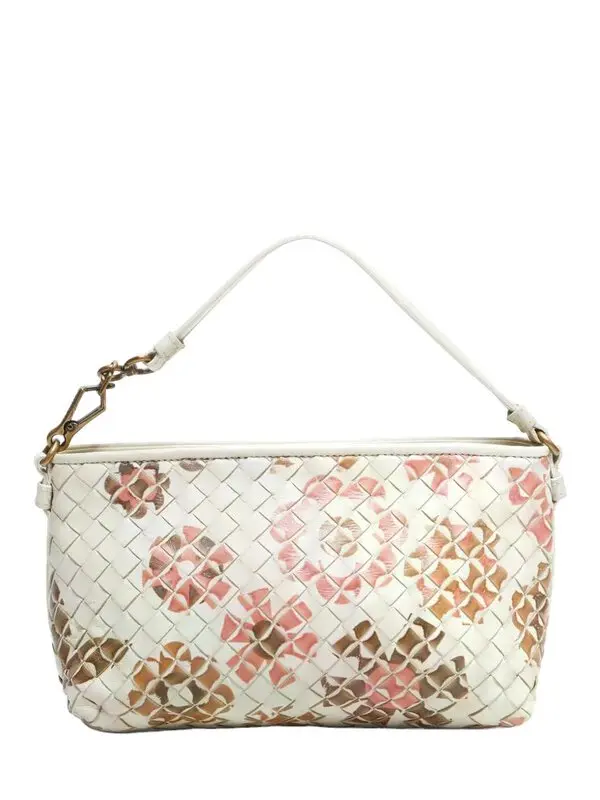 Bottega Veneta 2007 Intrecciato Floral-motif Handbag - White