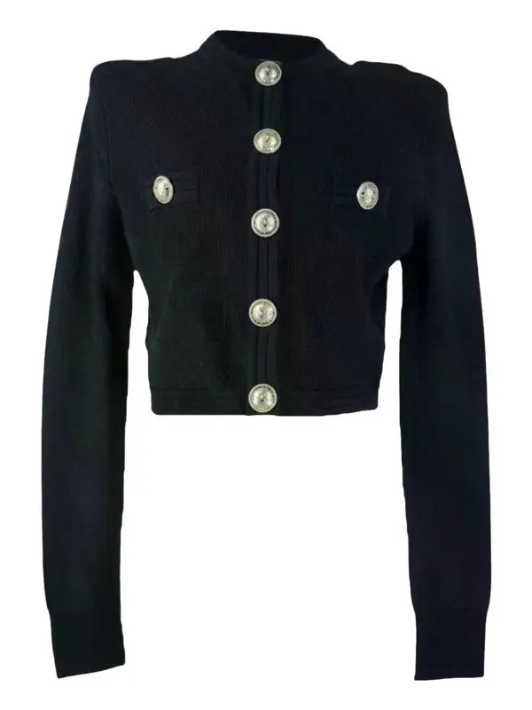 Balmain Diamond-quilting Cardigan - Black