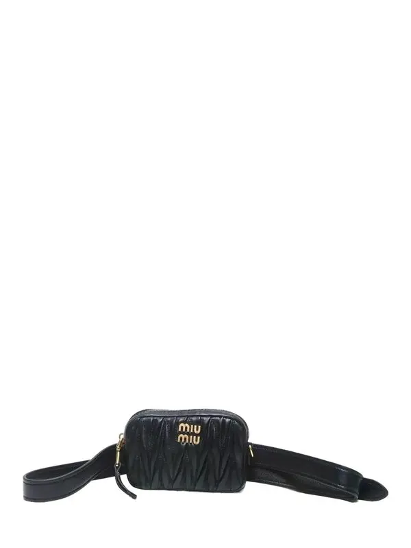 Miu Miu Small Matelassé Belt Bag - Black