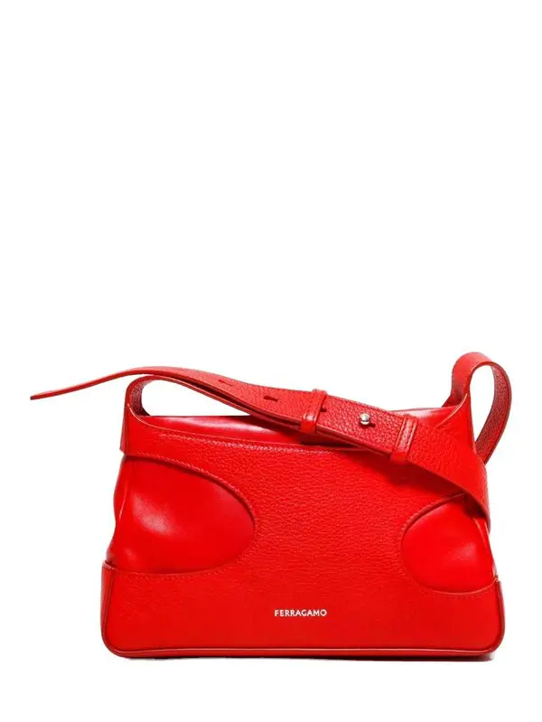 FERRAGAMO Cut-out Shoulder Bag - Red